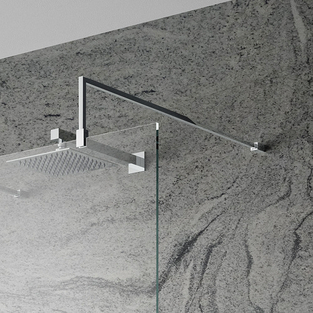 Hudson Reed Chrome Square Fixed Wet Room Support Arm | Victorian ...