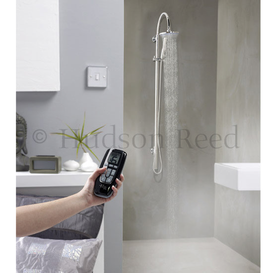 Hudson Reed Remote Digital Shower with Minimalist Grand Rigid Riser at ...