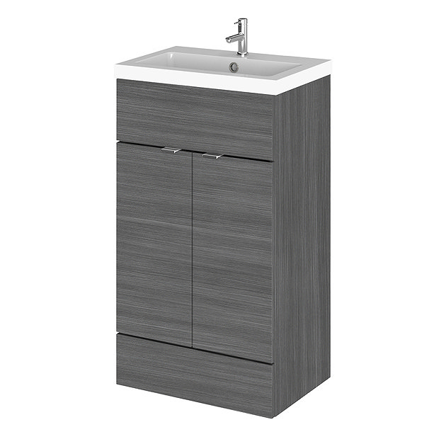 Hudson Reed Fusion Grey Avola 505x360mm Vanity Unit & Basin - CBI524 ...