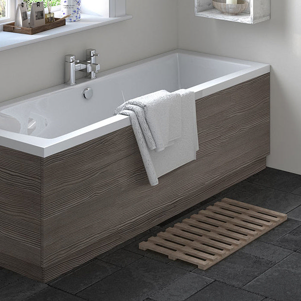 Hudson Reed Grey Avola 1700 Front Straight Bath Panel - OFF577 ...
