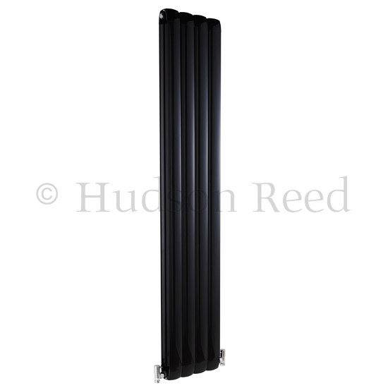 Hudson Reed Nirvana Designer Radiator 1800 x 355mm - High Gloss Black ...