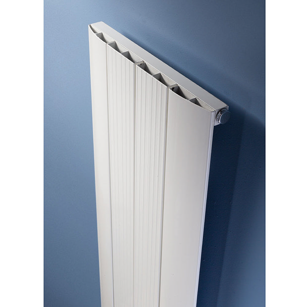 Hudson Reed Rapture Curved Designer Radiator 1800 x 375mm - White ...