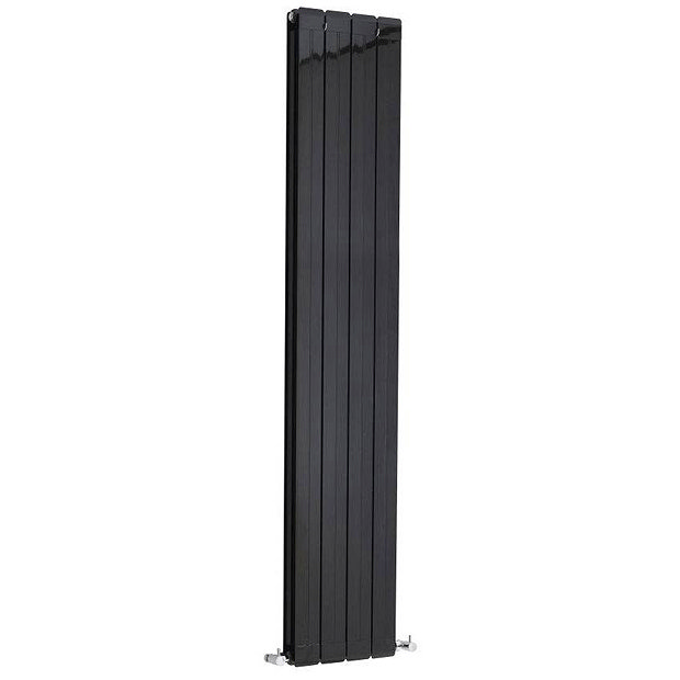 Hudson Reed Rapture Designer Radiator 1500 x 318mm - High Gloss Black ...