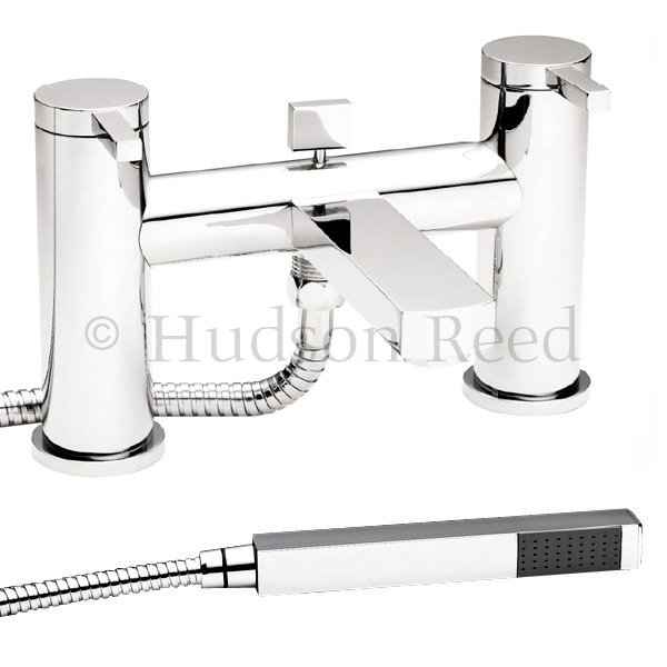 Hudson Reed Relay Bath Shower Mixer with Shower Kit and Wall Bracket ...