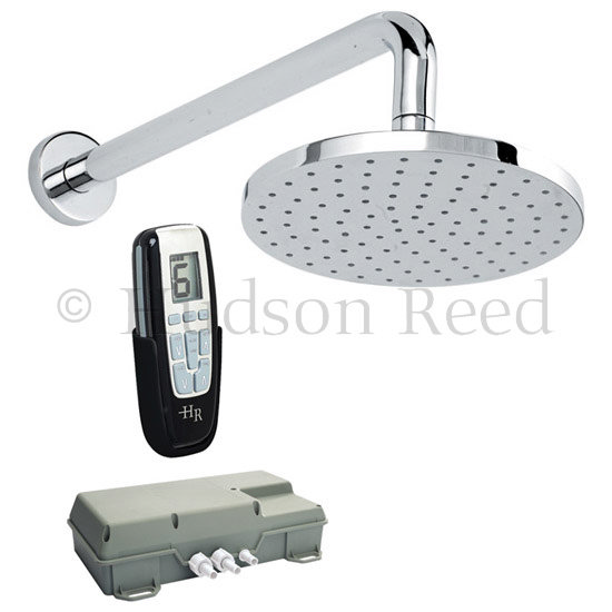 Hudson Reed Remote Digital Shower with Round Sheer Fixed Shower Head at ...