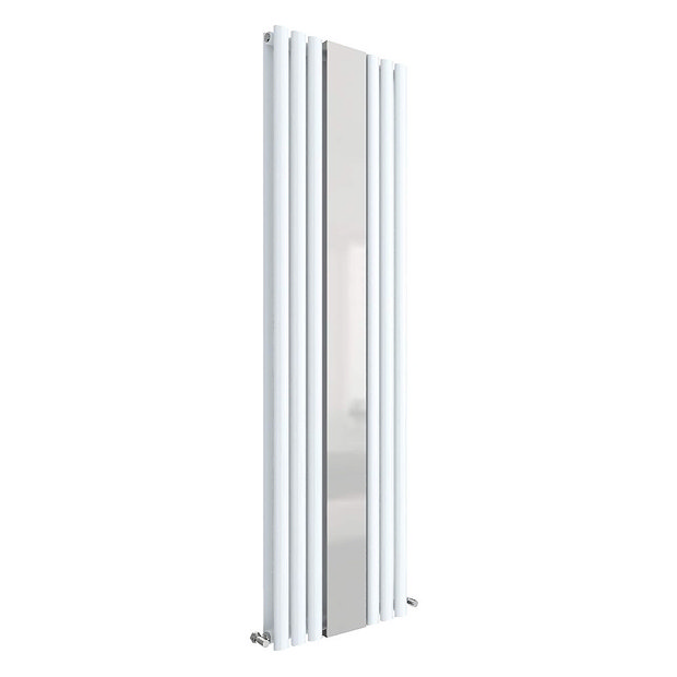 Hudson Reed Revive Double Panel Designer Radiator with Mirror - White ...