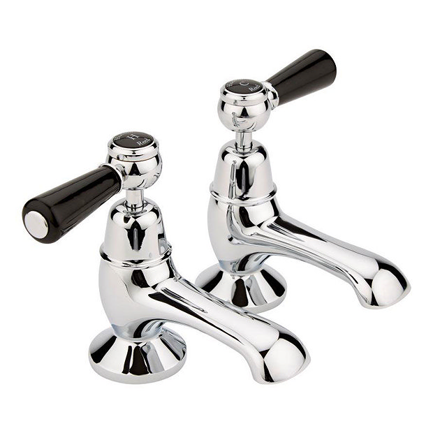 Hudson Reed Topaz Black Lever Bath Taps - BC402DL | Victorian Plumbing UK