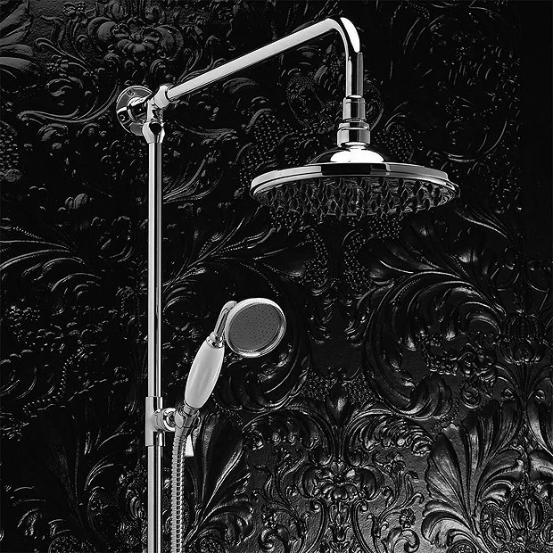 Hudson Reed Traditional Twin Valve with Grand Rigid Riser Kit & Shower ...