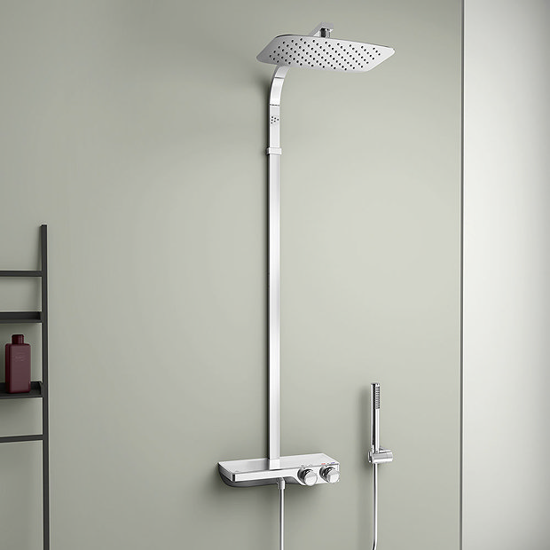 Ideal Standard Ceratherm S200 Exposed Thermostatic Shelf Shower System ...