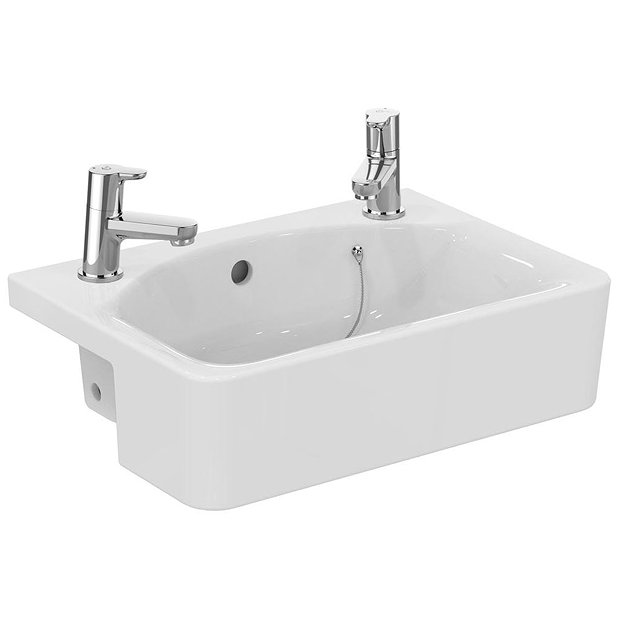 Ideal Standard Concept Space Cube 50cm 2TH Semi-Countertop Basin