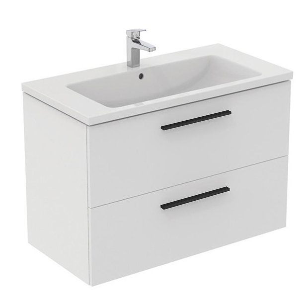 Ideal Standard i.Life B 1000mm Matt White 2 Drawer Wall Hung Vanity ...