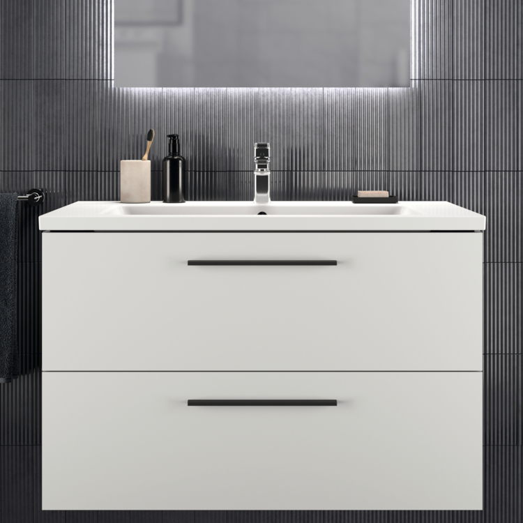 Ideal Standard i.Life B 1000mm Matt White 2 Drawer Wall Hung Vanity ...