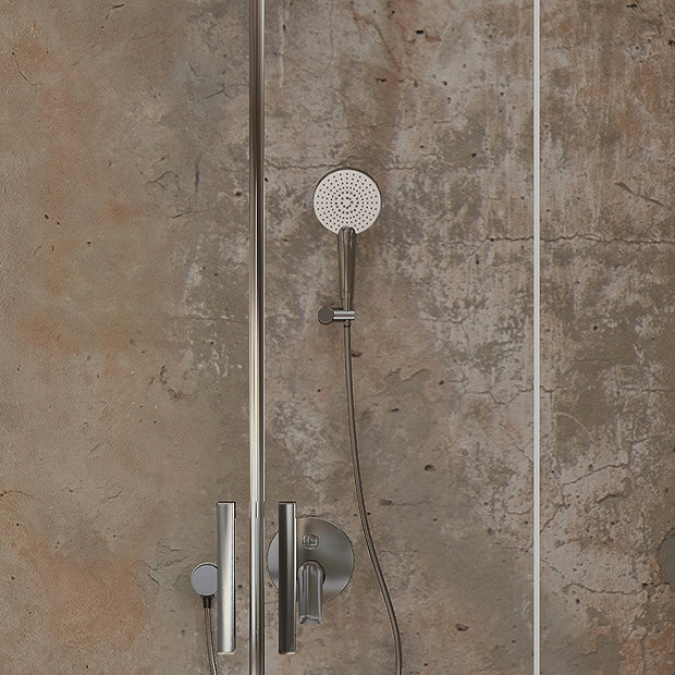 Ideal Standard Idealrain Evo 125mm Round 3 Function Handspray with Bracket + 1.25m Hose - B2459AA