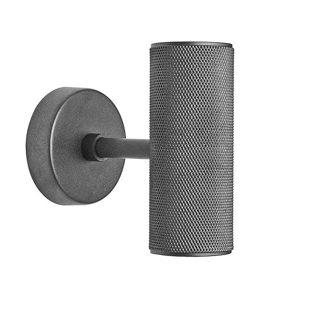 Industville Knurled Edison Double Wall Light - Pewter