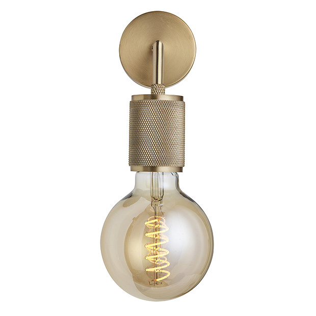 Industville Knurled Edison Wall Light - Brass
