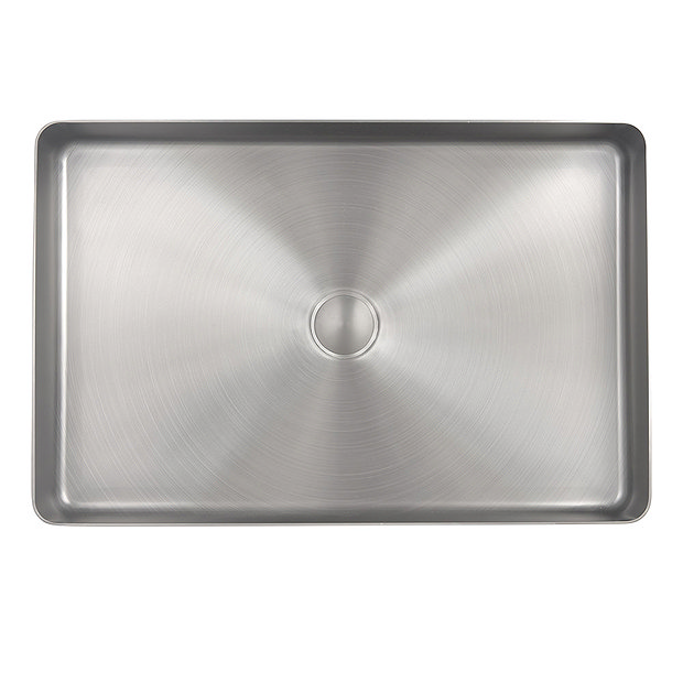 JTP Vos Rectangular Inox Stainless Steel Counter Top Basin + Waste