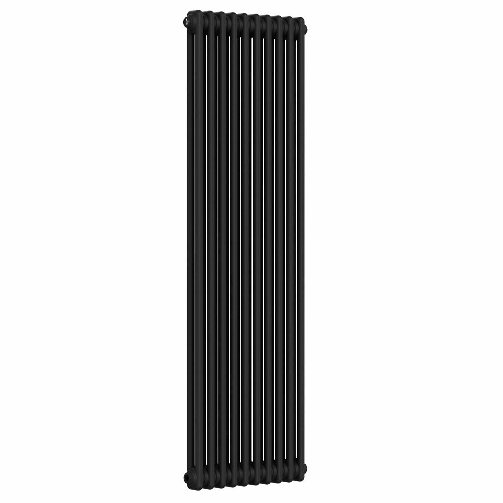 Keswick 1500 x 470mm Cast Iron Style Traditional 2 Column Matt Black ...