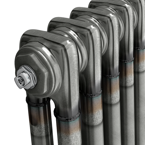 Keswick 1800 x 372mm Raw Metal (Lacquered) 2 Column Radiator ...