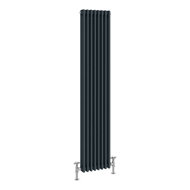 Keswick 1800 x 380mm Cast Iron Style Traditional 3 Column Anthracite ...