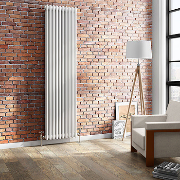 Keswick 1800 x 468mm Cast Iron Style Traditional 3 Column White ...