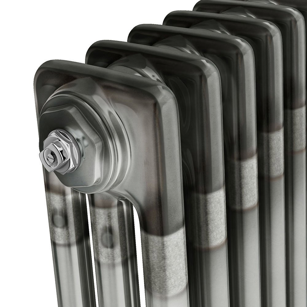 Keswick 1800 x 470mm Raw Metal (Lacquered) 3 Column Radiator ...