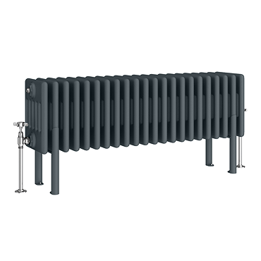 Keswick 300 x 1010mm Horizontal Radiator Anthracite 6 Column (22 ...