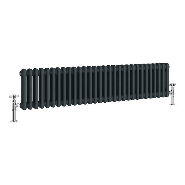 Keswick 300 x 1370mm Cast Iron Style Traditional 2 Column Anthracite ...