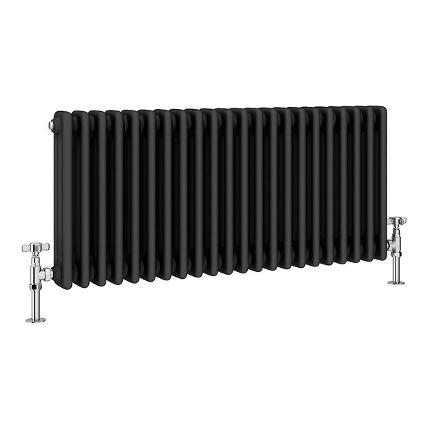 Keswick 450 x 1010mm Cast Iron Style Traditional 3 Column Matt Black ...