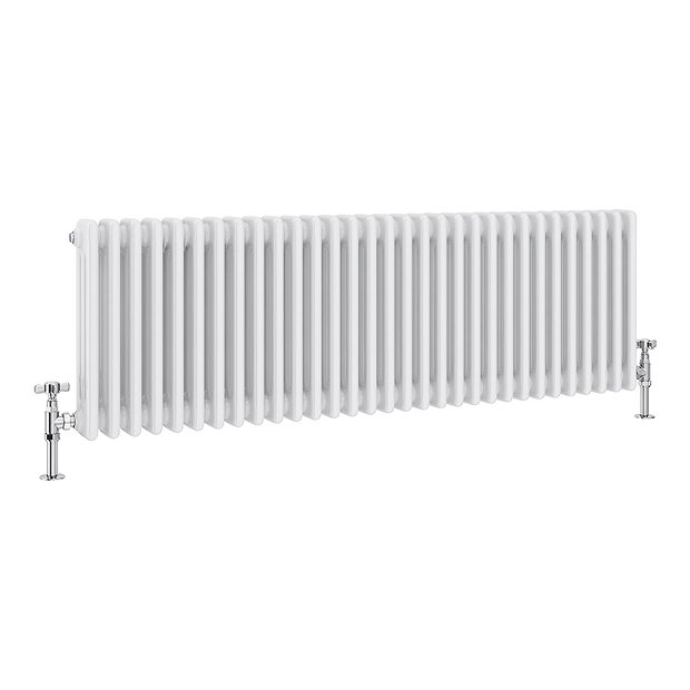 Keswick 450 x 1413mm Cast Iron Style Traditional 3 Column White ...