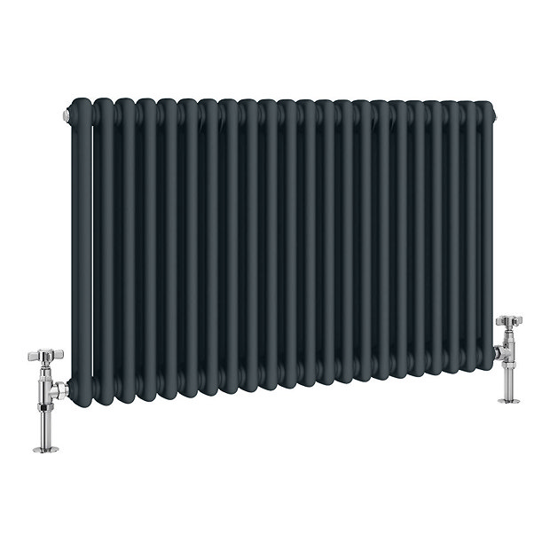Keswick 600 x 1010mm Cast Iron Style Traditional 2 Column Anthracite ...