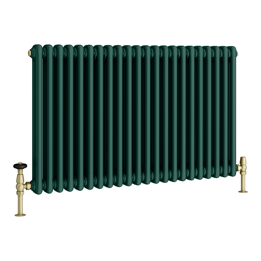 Keswick Cast Iron Style Traditional 3 Column Regal Green Radiator (600 ...