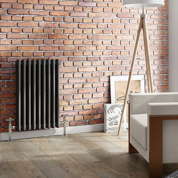 Keswick 615 x 425mm Vertical Radiator Anthracite 2 Column (9 Section ...