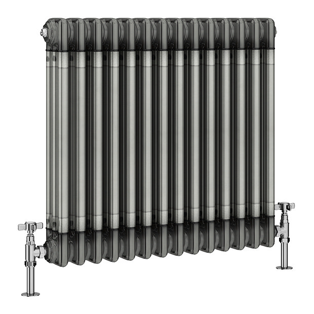 Keswick 600 x 643mm Raw Metal (Lacquered) 3 Column Radiator | Victorian ...