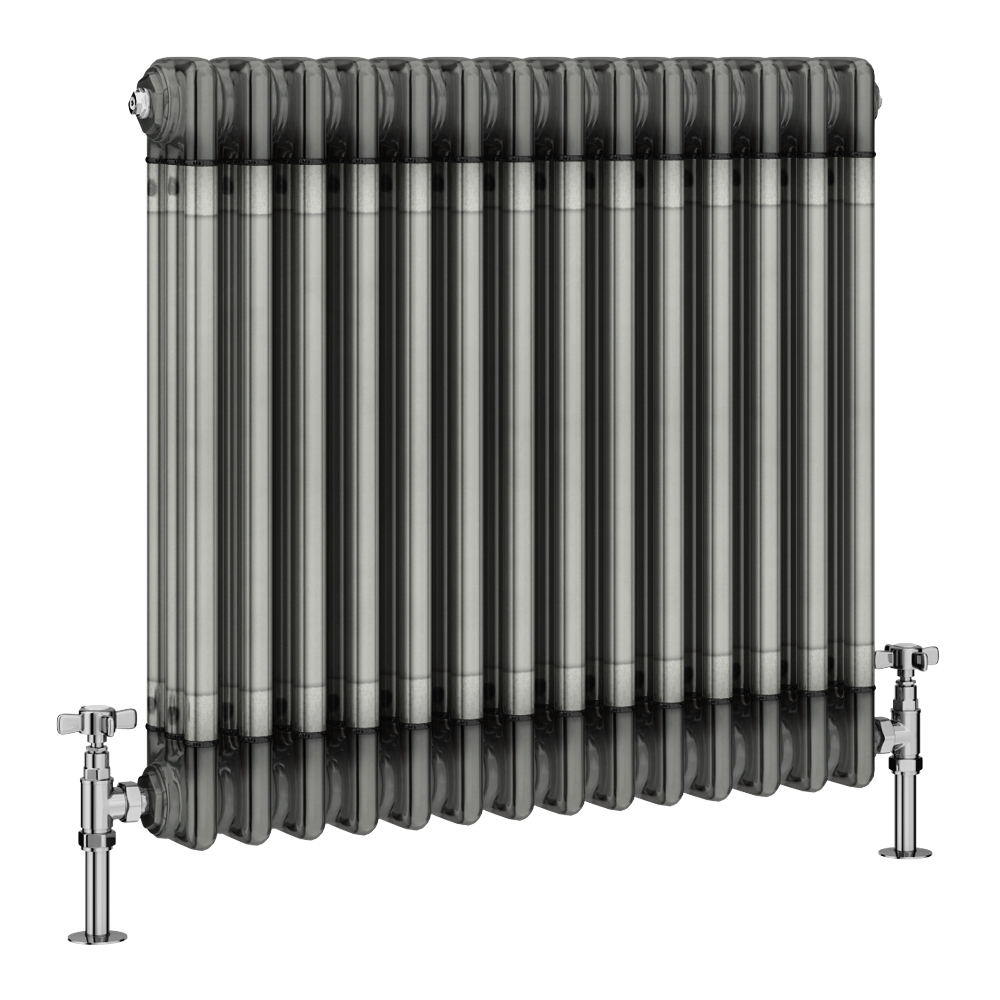 Keswick 600 x 643mm Raw Metal (Lacquered) 3 Column Radiator | Victorian ...