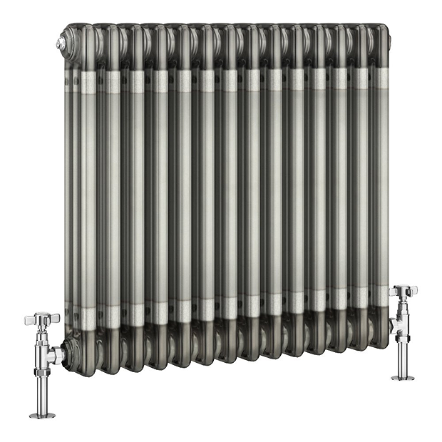 Keswick 600 x 643mm Raw Metal (Lacquered) 3 Column Radiator | Victorian ...