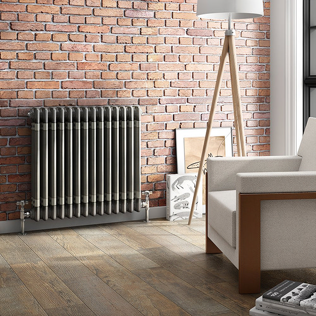 Keswick 600 x 643mm Raw Metal (Lacquered) 3 Column Radiator | Victorian ...