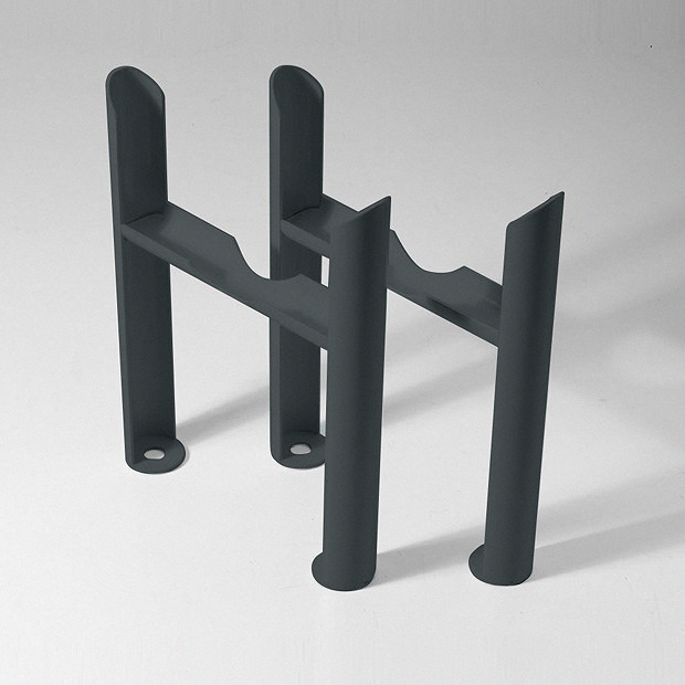 Keswick Anthracite 3 Column Radiator Feet | Victorian Plumbing UK
