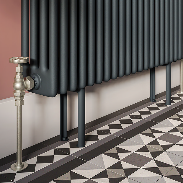 Keswick Anthracite 4 Column Radiator Feet | Victorian Plumbing UK