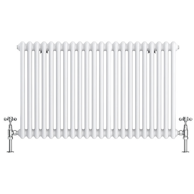 Keswick 600 x 1010mm Cast Iron Style Traditional 2 Column White ...