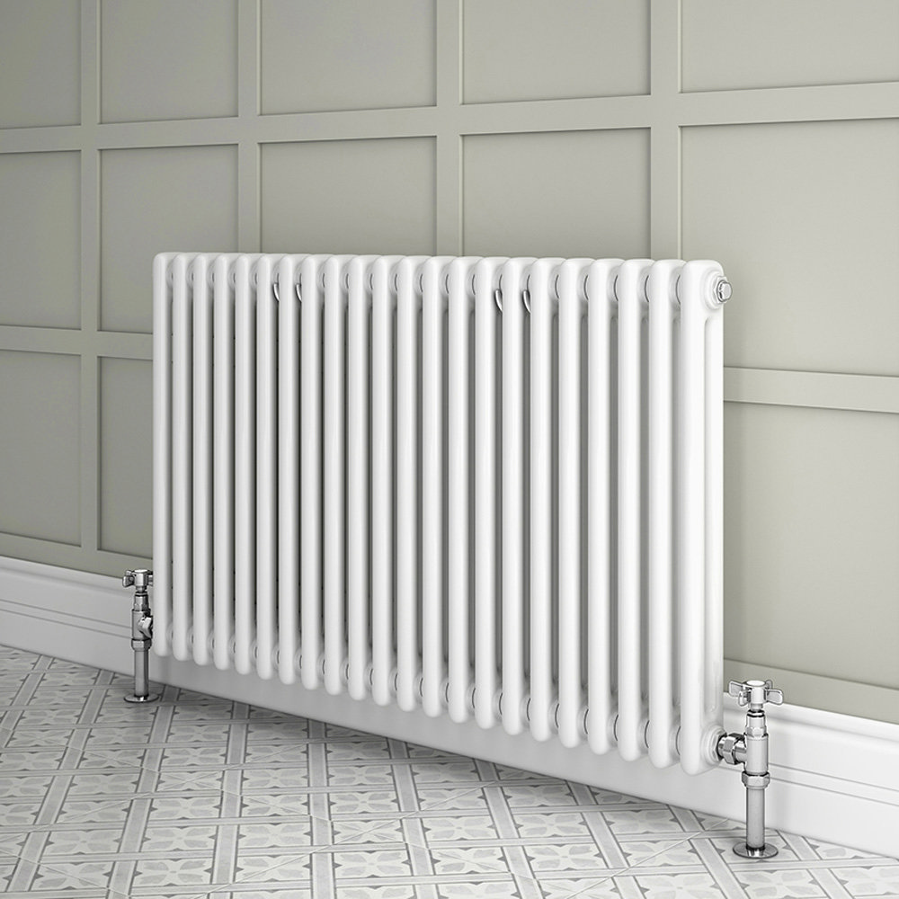 Keswick 600 x 1010mm Cast Iron Style Traditional 2 Column White ...