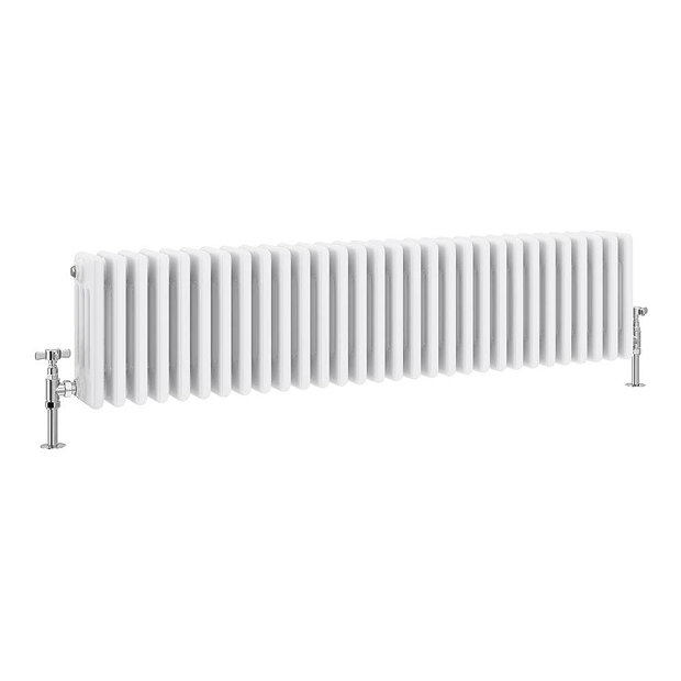 Keswick 300 x 1355 Vertical Radiator White 4 Column (30 Section) at ...