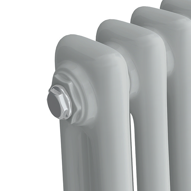 Keswick Grey 1800 x 380mm Cast Iron Style Traditional 2 Column Radiator ...