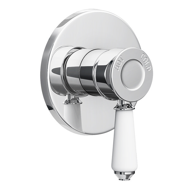 Keswick Round Traditional Chrome Concealed Manual Shower Valve ...