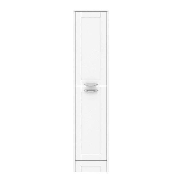 Keswick White 1400mm Traditional Floorstanding Tall Storage Unit ...