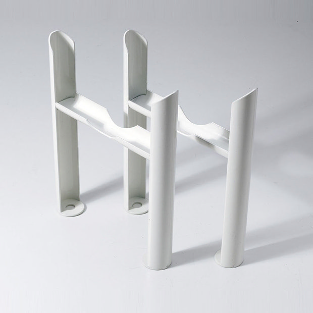 Keswick White 2 Column Radiator Feet | Victorian Plumbing UK