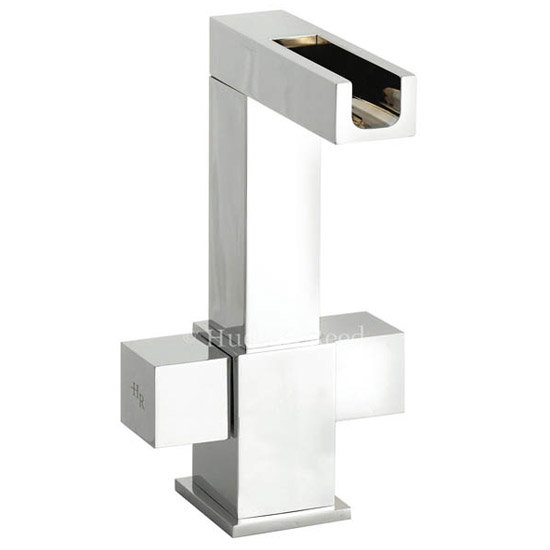 Hudson Reed - Kubix Open Spout Mono Basin Mixer with Push Button Waste ...