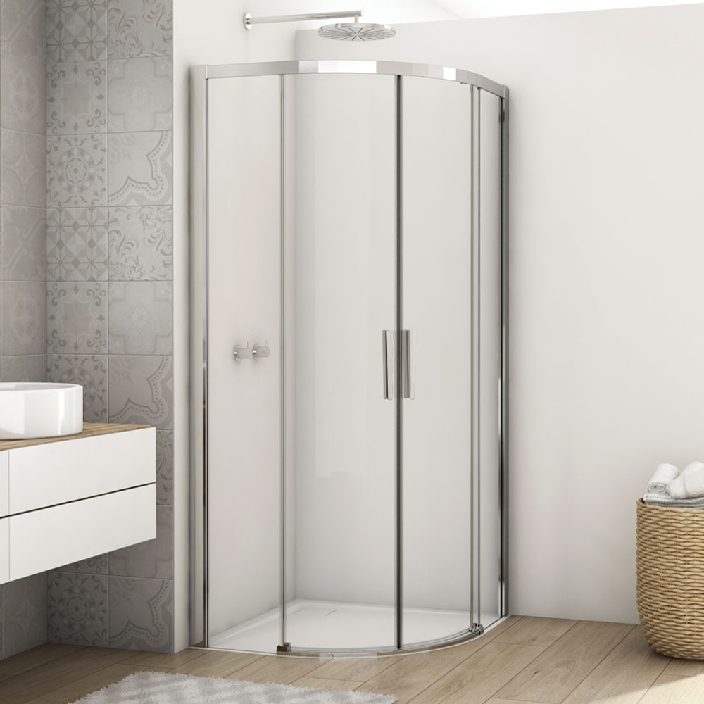 Kudos Divera Chrome Quadrant Double Sliding Door Enclosure