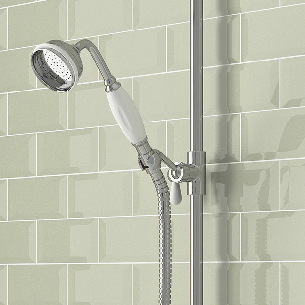 Lancaster Traditional Bath Shower Mixer With Slider Rail Kit | Online