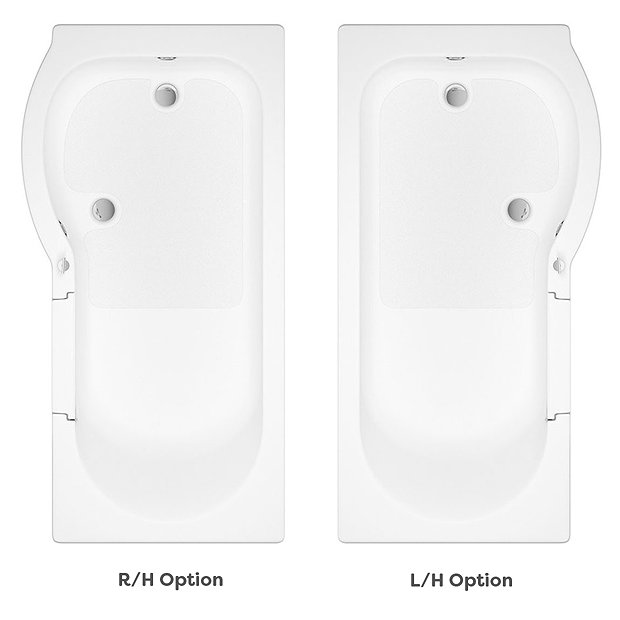 P Shaped Bath - 1675mm | Victorian Plumbing