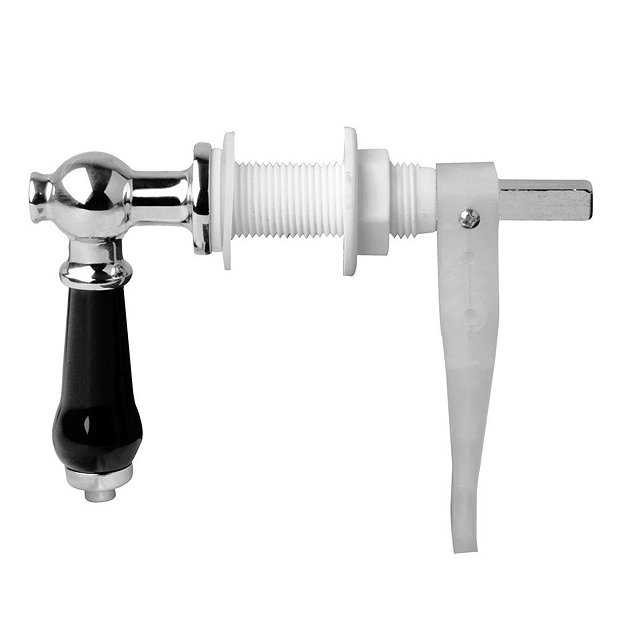 Chatsworth Luxury Black Ceramic Cistern Lever Handle | Victorian ...